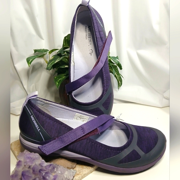 Merrell | Shoes | Merrell Purple Ceylon Mary Jane Walking Ballet Flat ...